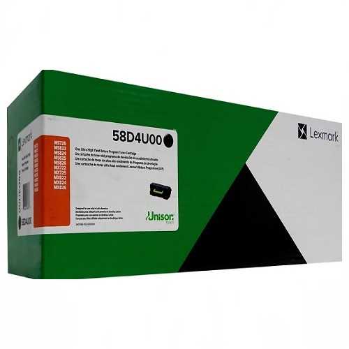 Tóner Láser Monocromático Lexmark 58D4U00, Compatible: MX722adhe ...